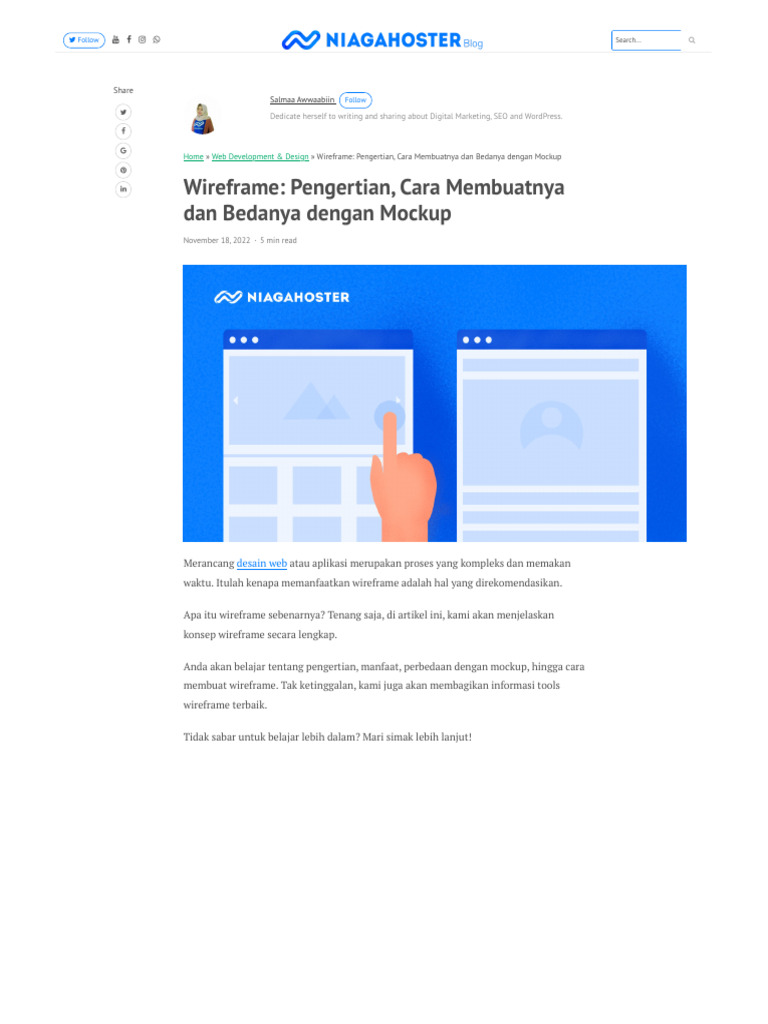 Wireframe - Pengertian, Tipe Dan Cara Membuatnya (Lengkap) | PDF