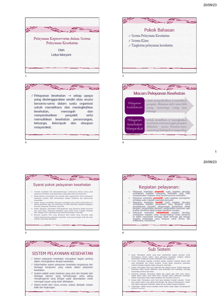 KDK SISTEM Pelayanan Kesehatan Reg 2023-1 | PDF