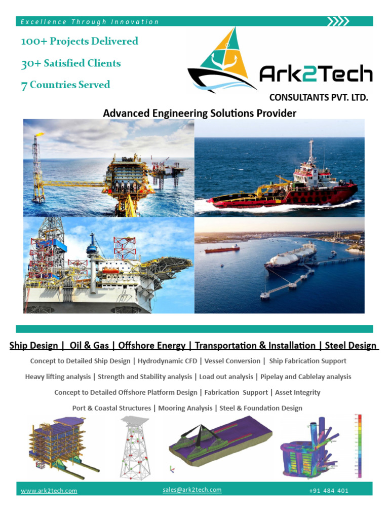 Ark2Tech Consultants Brochure for Maritime Naval Architecture Oil and ...