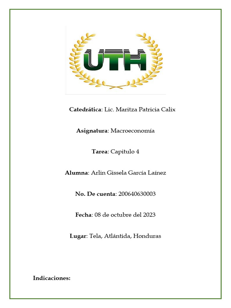 Tarea No. 1 Capitulo 4 | PDF | Producto Interno Bruto | Los Estados Unidos