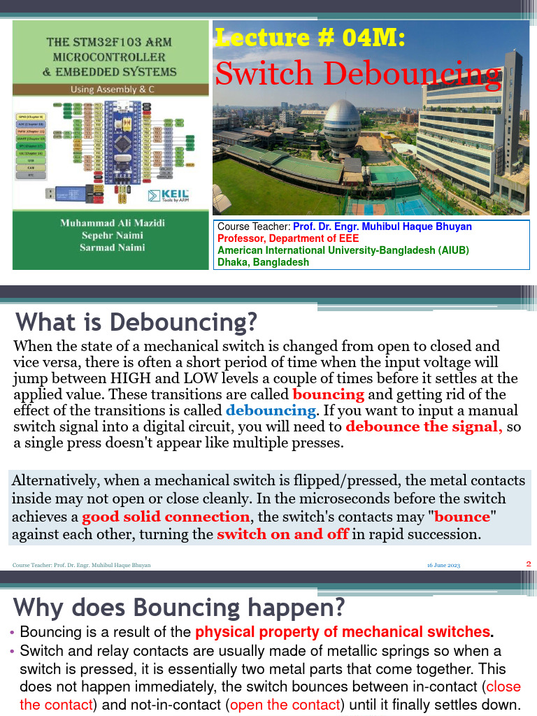 Switch Debouncing Explained | PDF | Switch | Capacitor