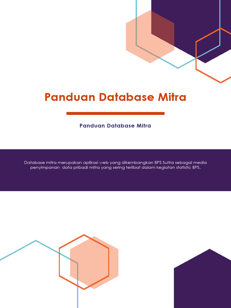Panduan Database Mitra BPS | PDF