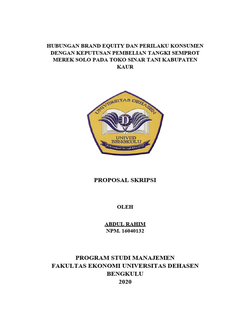 Poposal Skripsi | PDF