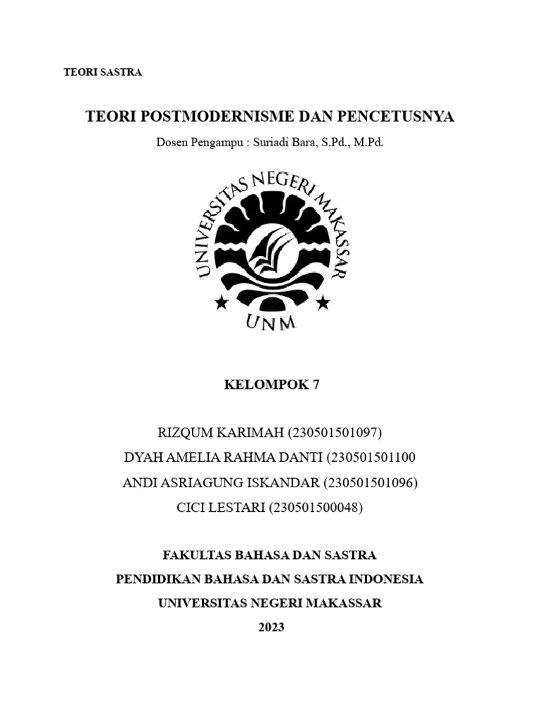 Teori Postmodernisme | PDF