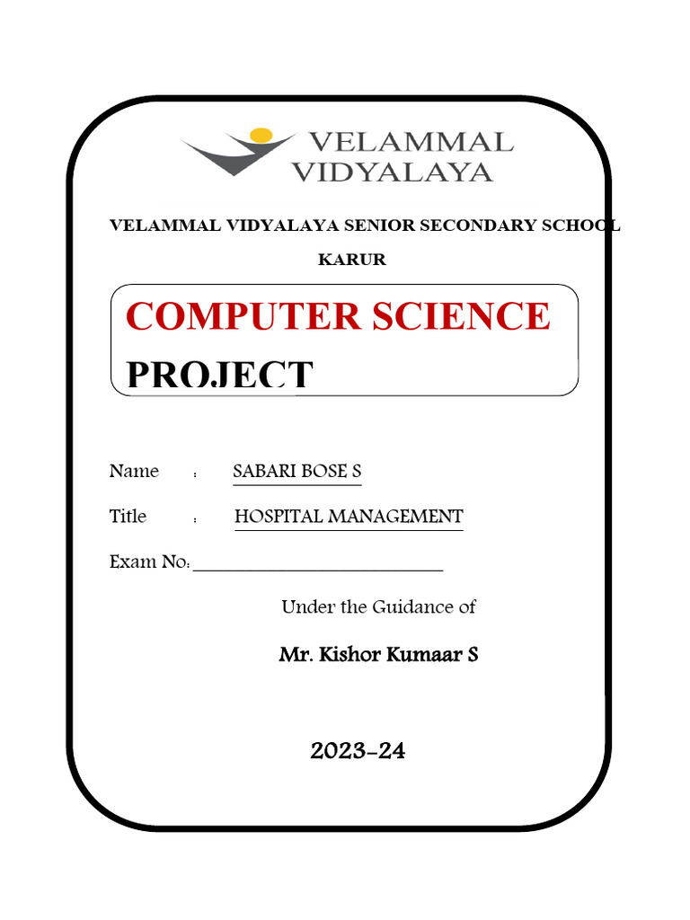 Hopital Management | PDF | Software Testing | Computer Program