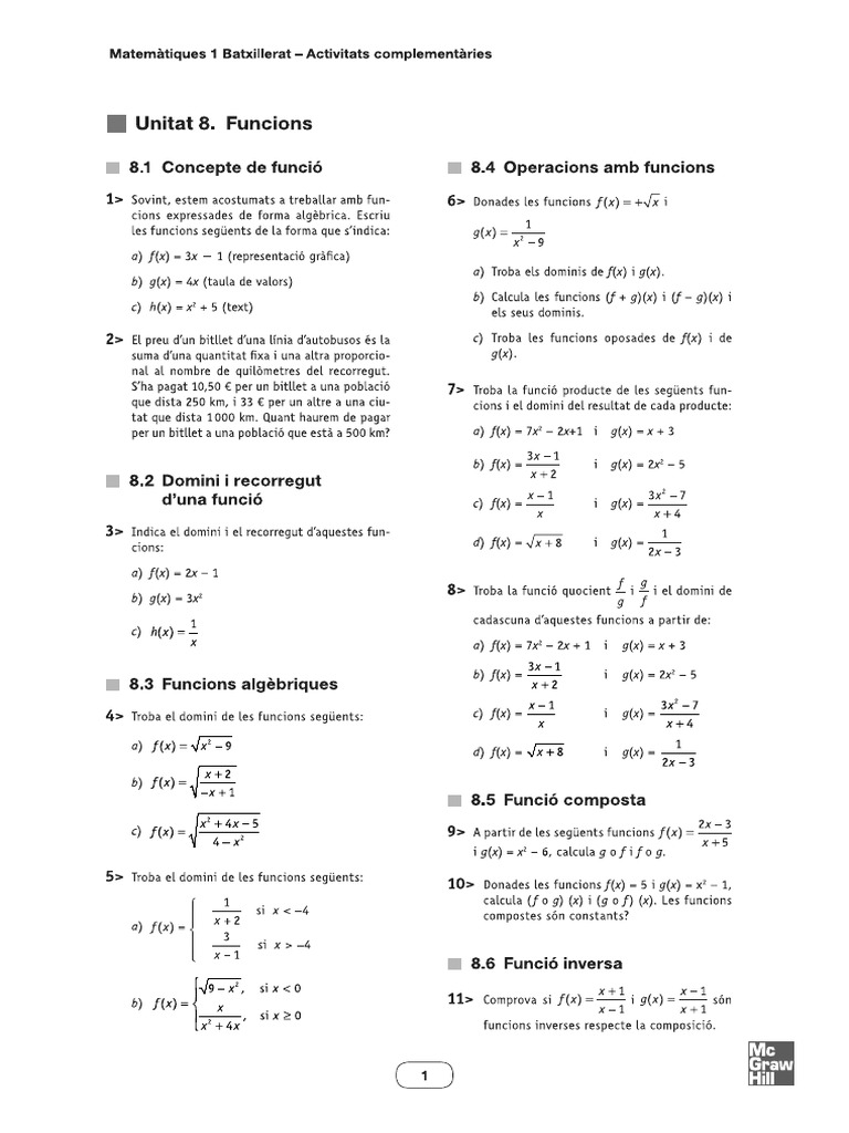 Ejercicios Tema Funciones | PDF