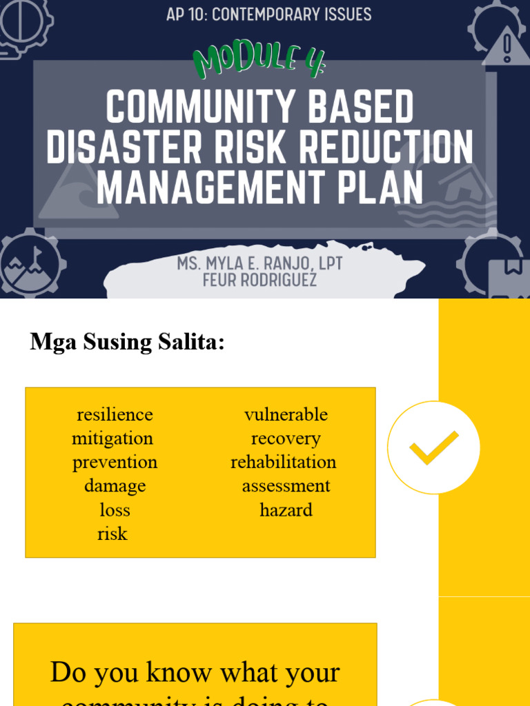 Q1 - Module 4 (Community Based Disaster Risk Reduction Management Plan ...