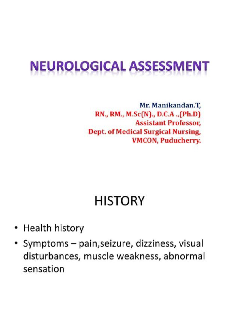 Neuro Assessment | PDF