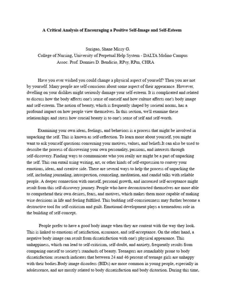 Boosting Teen Self-Esteem | PDF | Body Image | Self Esteem