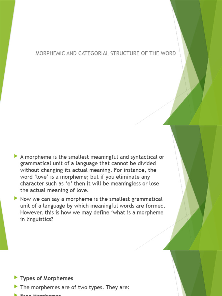 2 Theme Morpheme | PDF | Word | Grammatical Number
