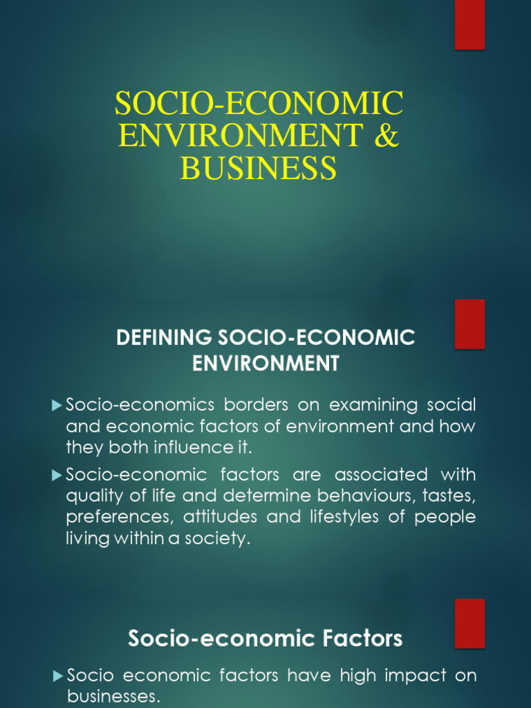BBA140 - Lecture 5 - SocioEconomic Environment | PDF | Socioeconomic Status | Economic System