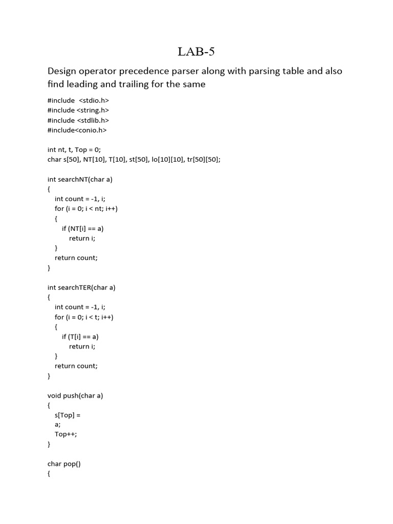 LAB5 | Download Free PDF | Parsing | Computer Science