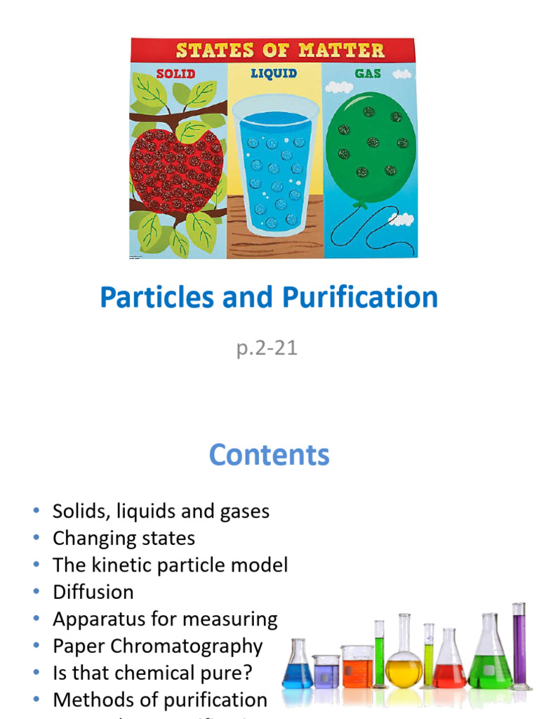 1 18 Igcse Particles And Purification Pdf Gases Liquids