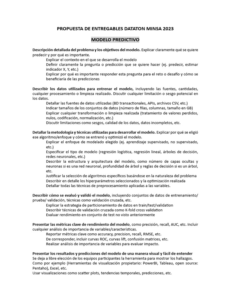 Propuesta Modelo Predictivo MINSA 2023 | PDF | Red neuronal artificial ...
