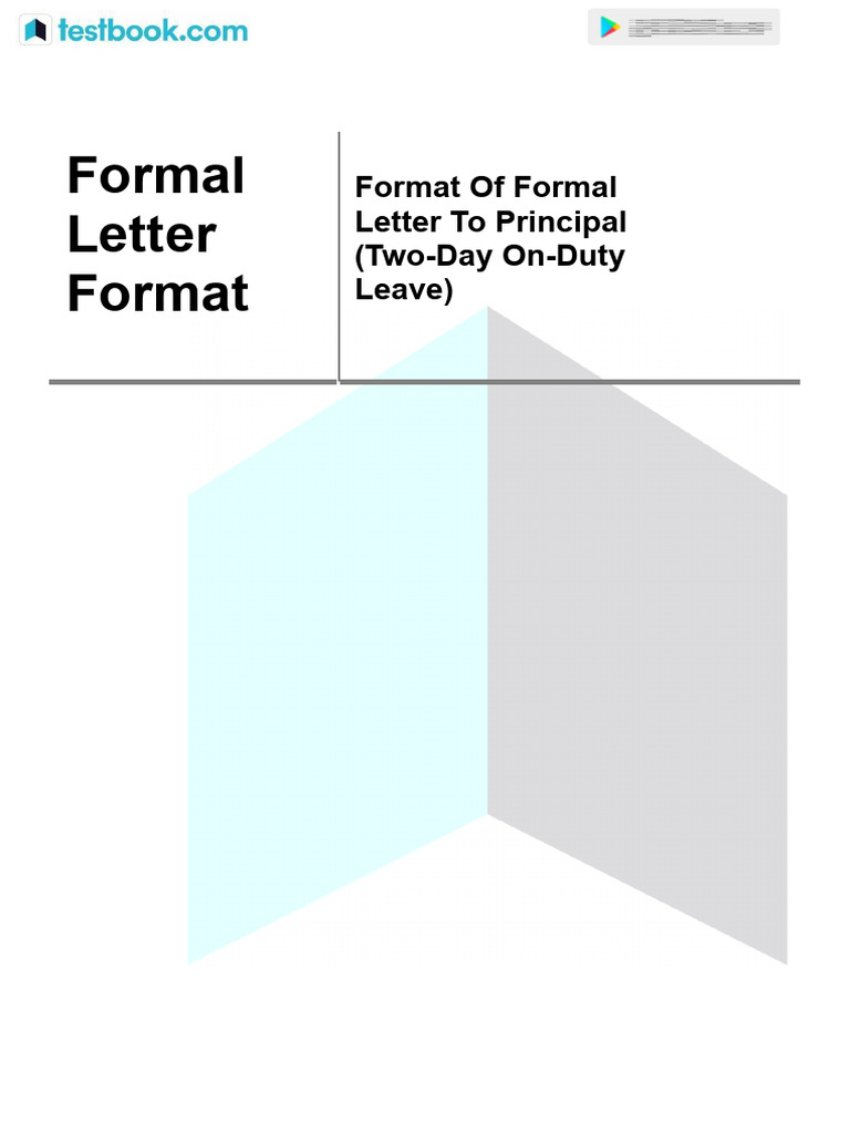 On-Duty Leave Application Format | PDF | Career & Growth | Finance ...