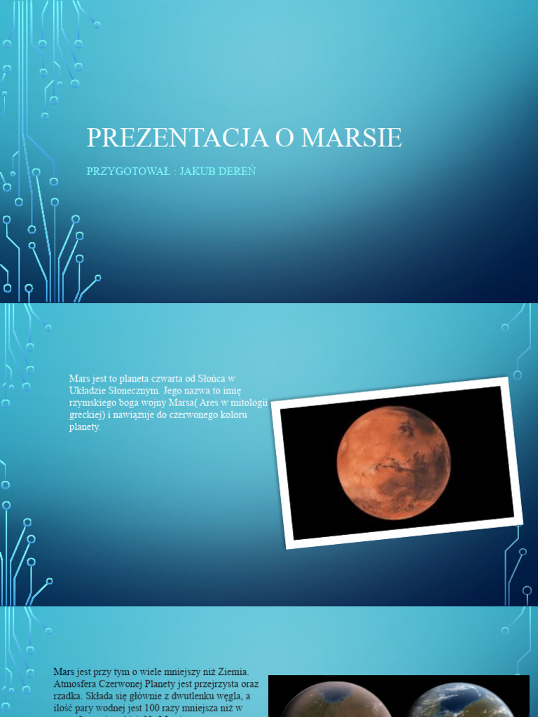 Prezentacja o Marsie | PDF