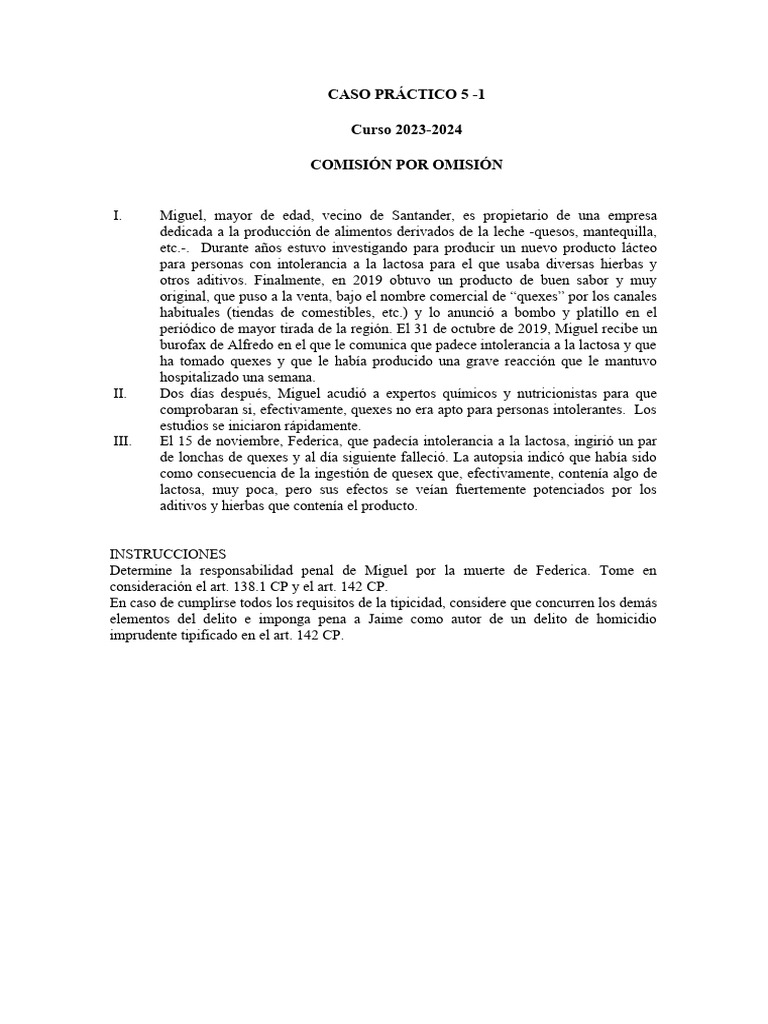 Caso Práctico 5-1 2024 | PDF