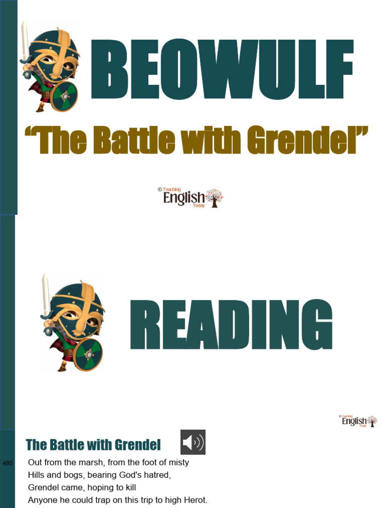 Demo Beowulf The Battlewith Grendel Audio Text Reading Analysis Lessonw ...