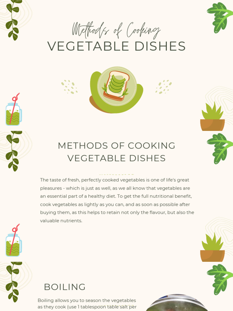 Methods of Cooking | PDF | Cooking | Vegetables