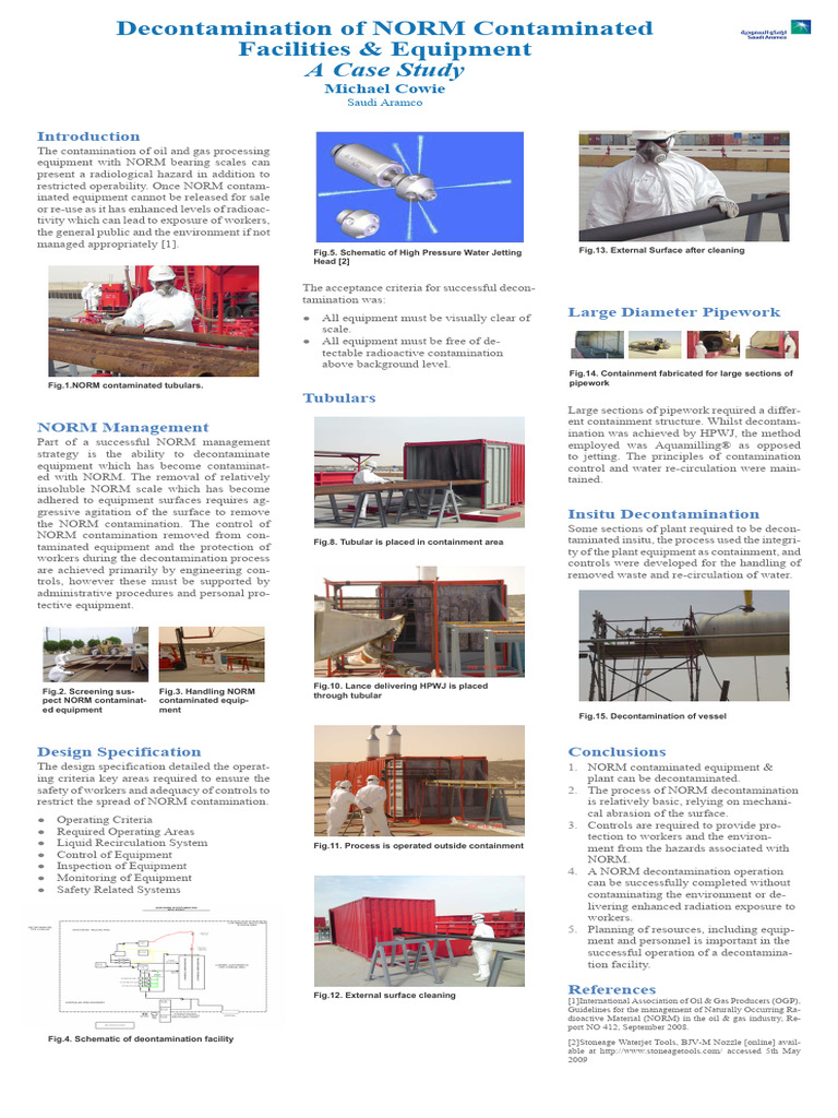 Decontamination of NORM Contaminated Facilities & Equipment - A Case ... Decontamination of NORM Contaminated Facilities & Equipment - A Case ...
