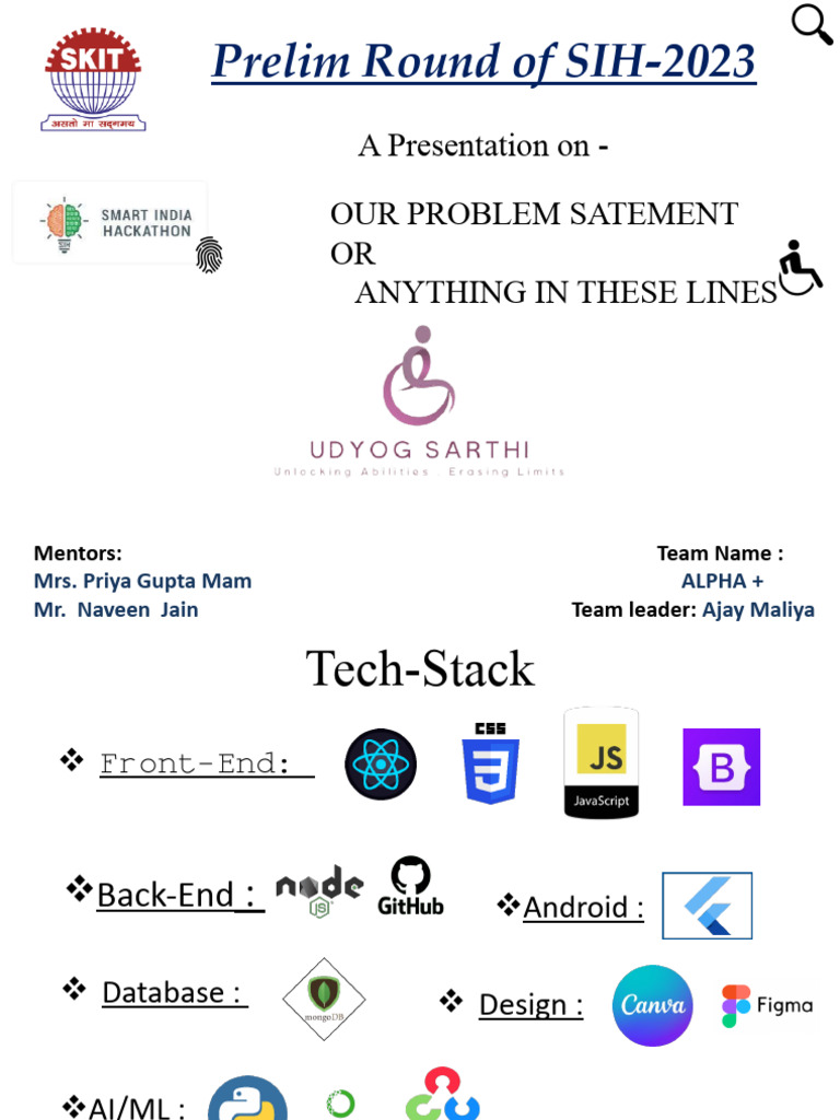SIH Hackathon PPT | PDF
