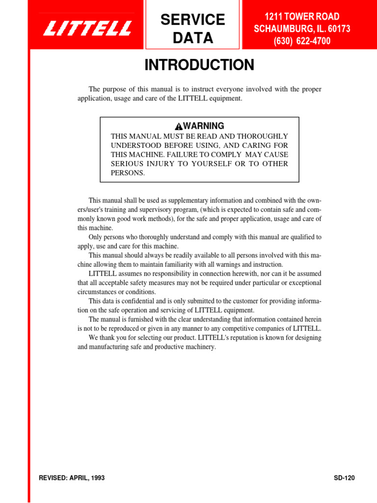 LITTELL Equipment Safety Manual | PDF