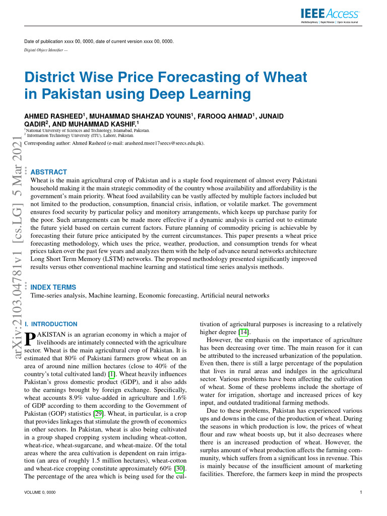 Pakistan Wheat | PDF | Forecasting | Agriculture