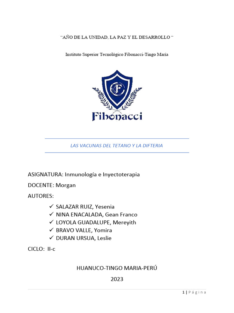 Difteria y Tetanos | PDF | Enfermedades y trastornos | Ciencias de la Salud
