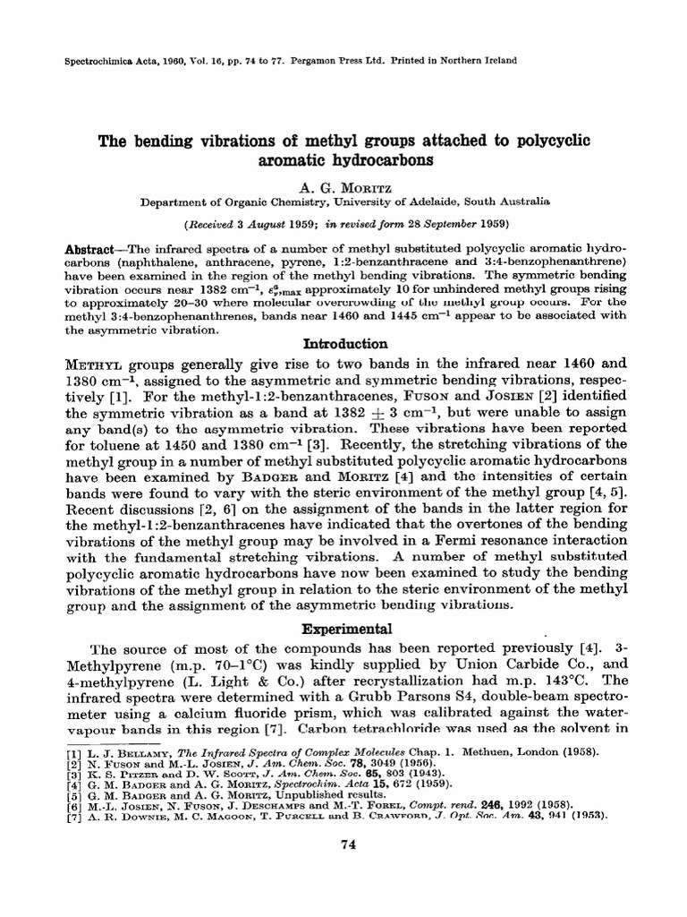 The Bending Vibrations of The Methyl. | PDF | Isomer | Polycyclic ...