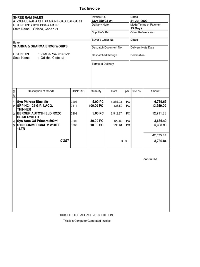 SRS1 | PDF | Taxes | Invoice