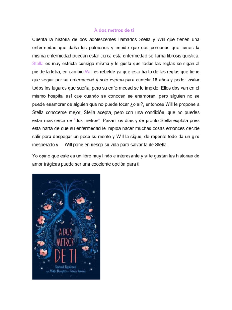 A dos metros de ti | PDF