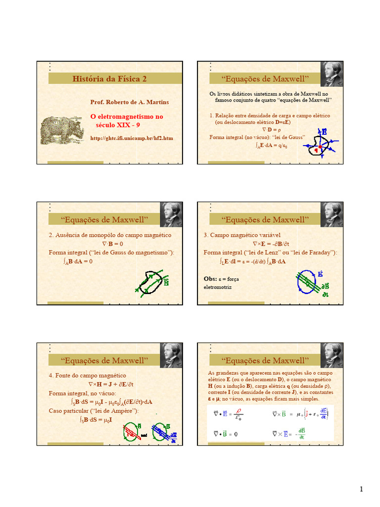 Equações de Maxwell | PDF | Equações de Maxwell | Eletromagnetismo
