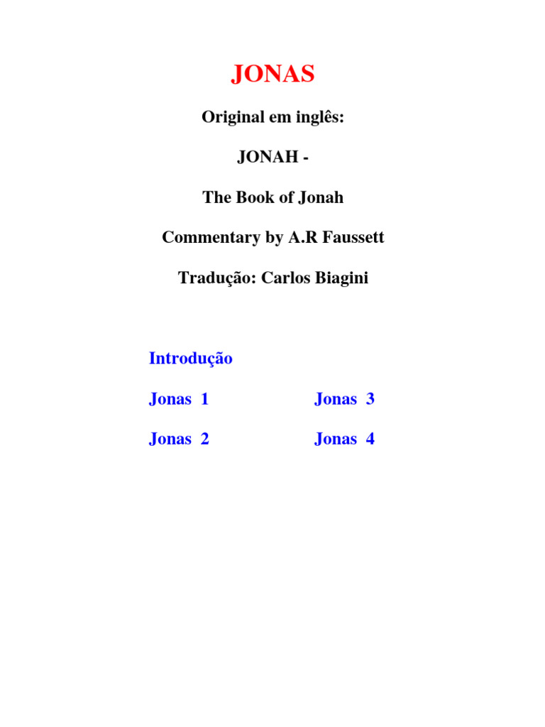 Jonas (JFB) | PDF | Jonas | Jesus