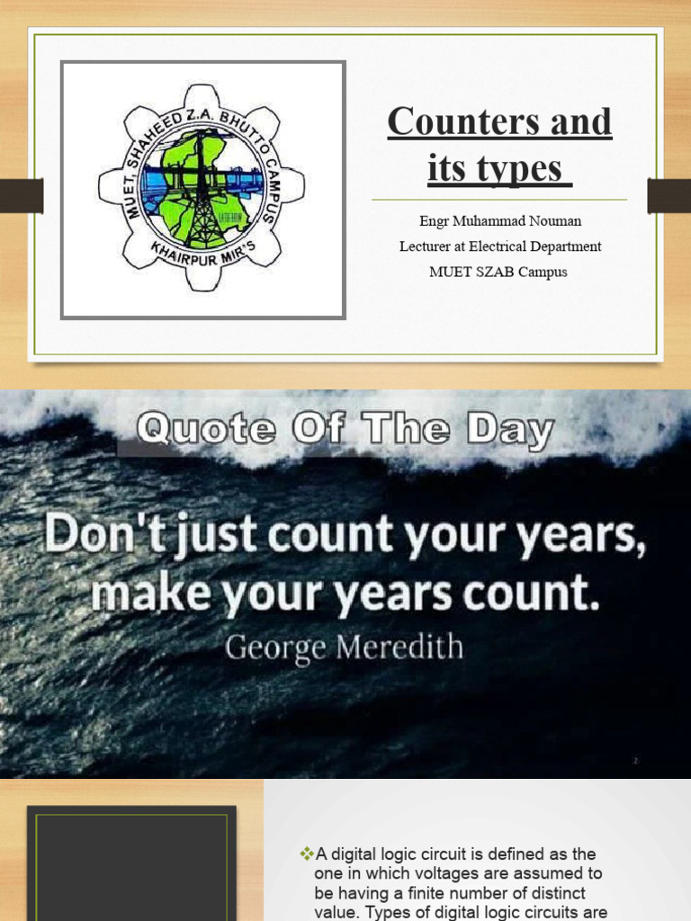 Counters and Its Types | PDF | Logic Gate | Electronic Circuits