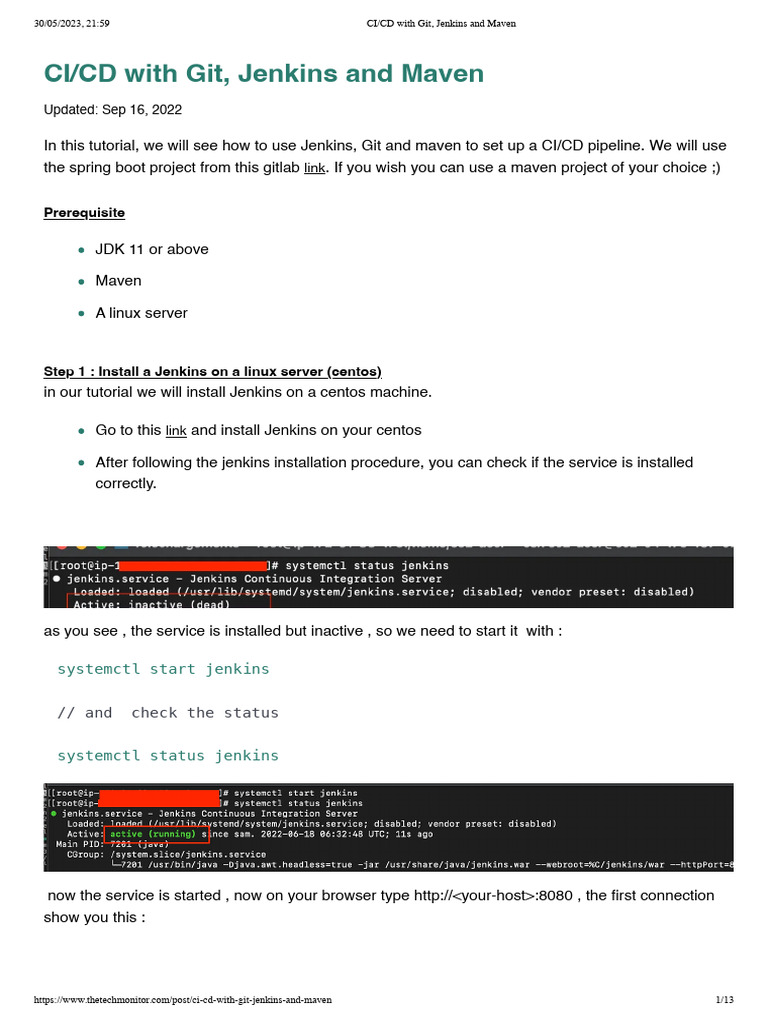 CI - CD With Git, Jenkins and Maven | PDF | Java (Programming Language) | Operating System ...