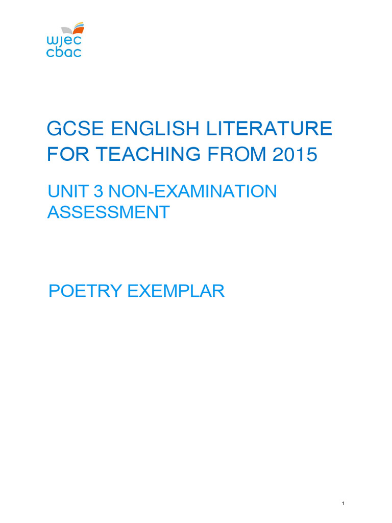 Gcse English Literature Poetry Exemplar | PDF | Love | Shadow