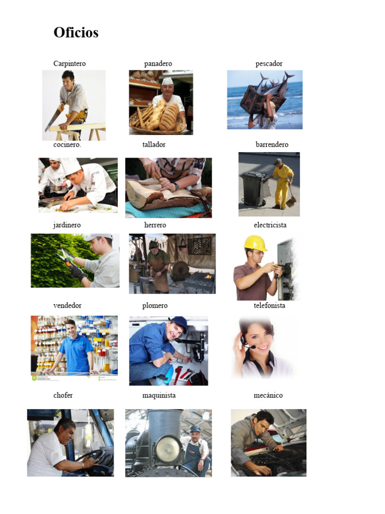 15 Oficios y 15 Profesiones | PDF