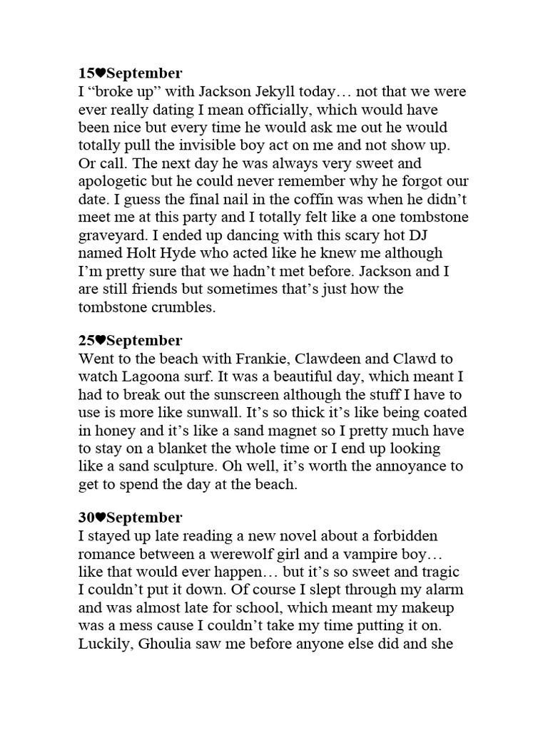 Draculaura's Diary: Love and Friendship | PDF