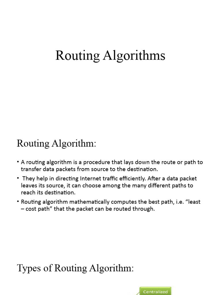 Routing Algorithms | PDF | Routing | Vertex (Graph Theory)