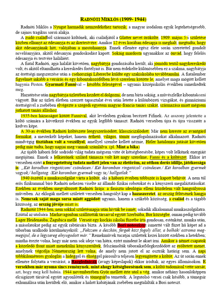 11.-Radnóti Újklasszicizmusa | PDF