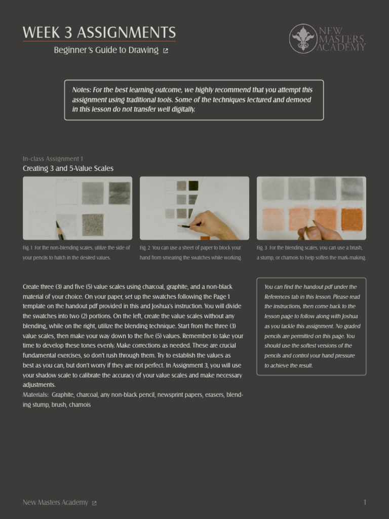 Beginners Guide to Drawing Week3 Assignments DK Withnotes v2 | PDF | Pencil