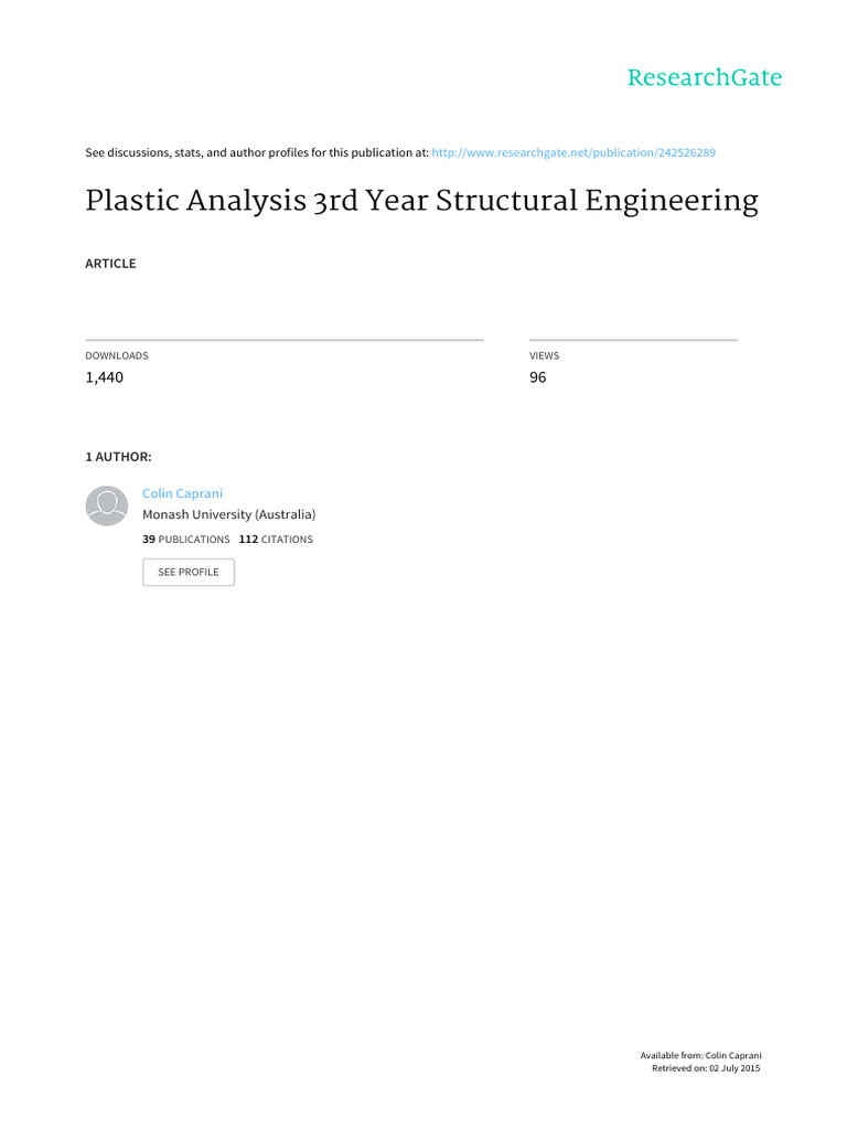 Plastic Behavior | PDF | Deformation (Engineering) | Bending