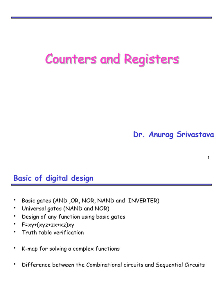 DLD Counter Register | PDF | Central Processing Unit | Logic Gate