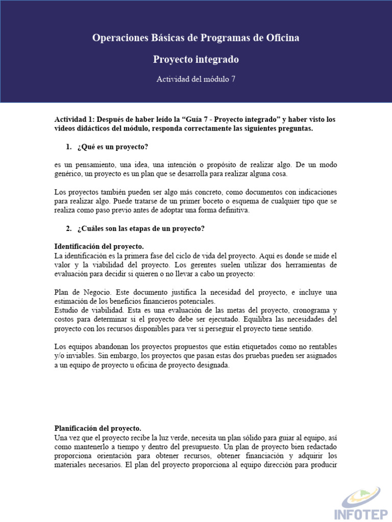 Actividad - Modulo 7 | PDF | Software | Presupuesto