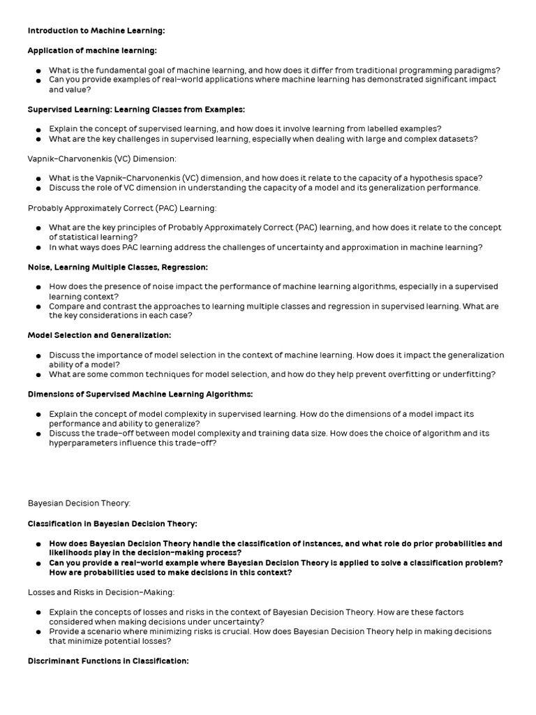 Machine Learning Questions - Docx - 20231122 - 134511 - 0000 | PDF ...