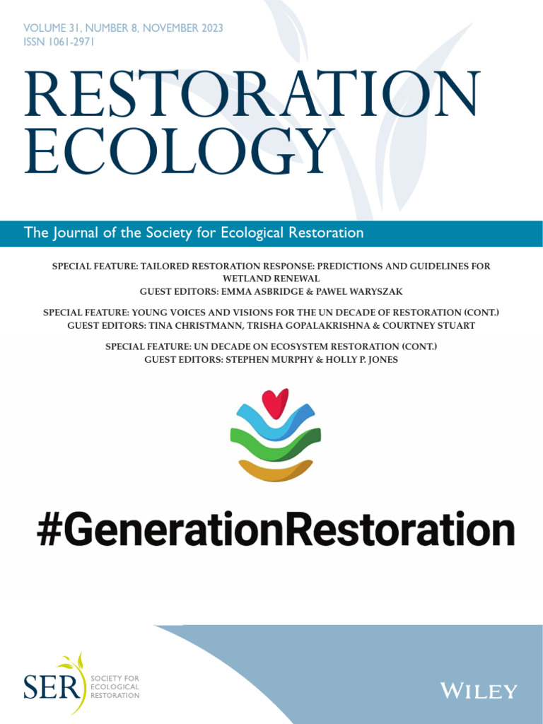 Restoration Ecology - 2023 - Issue Information | PDF | Restoration ...