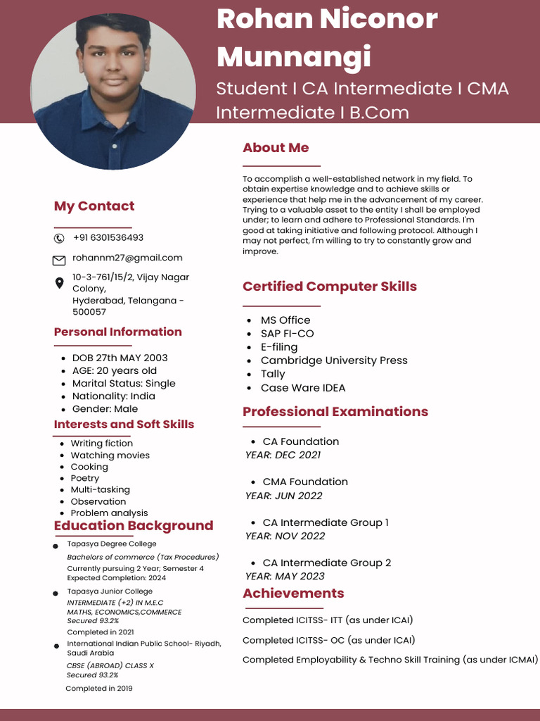 Rohan Niconor Updated Resume | PDF