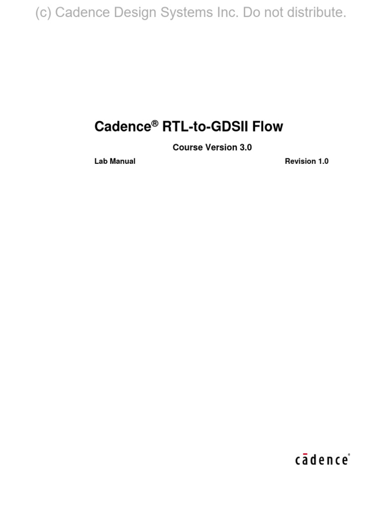 RTLtoGDSII 3 0.secured - Lab | PDF | Hardware Description Language | Source Code