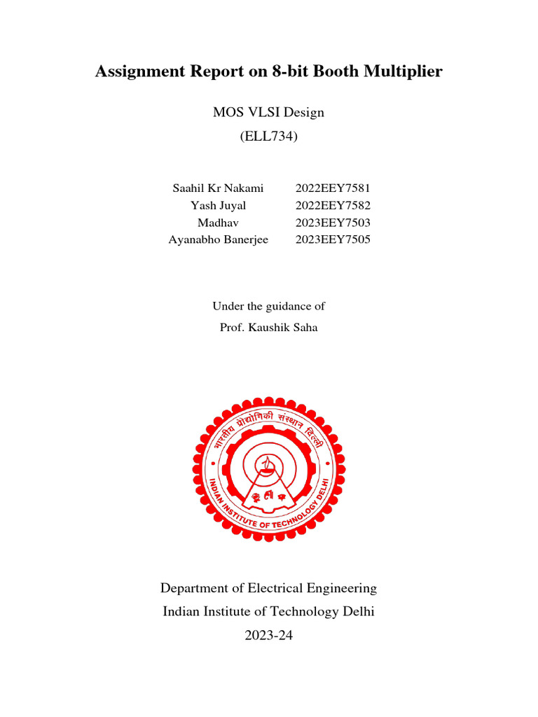 Mos Vlsi Report Final | PDF | Cmos | Logic Gate