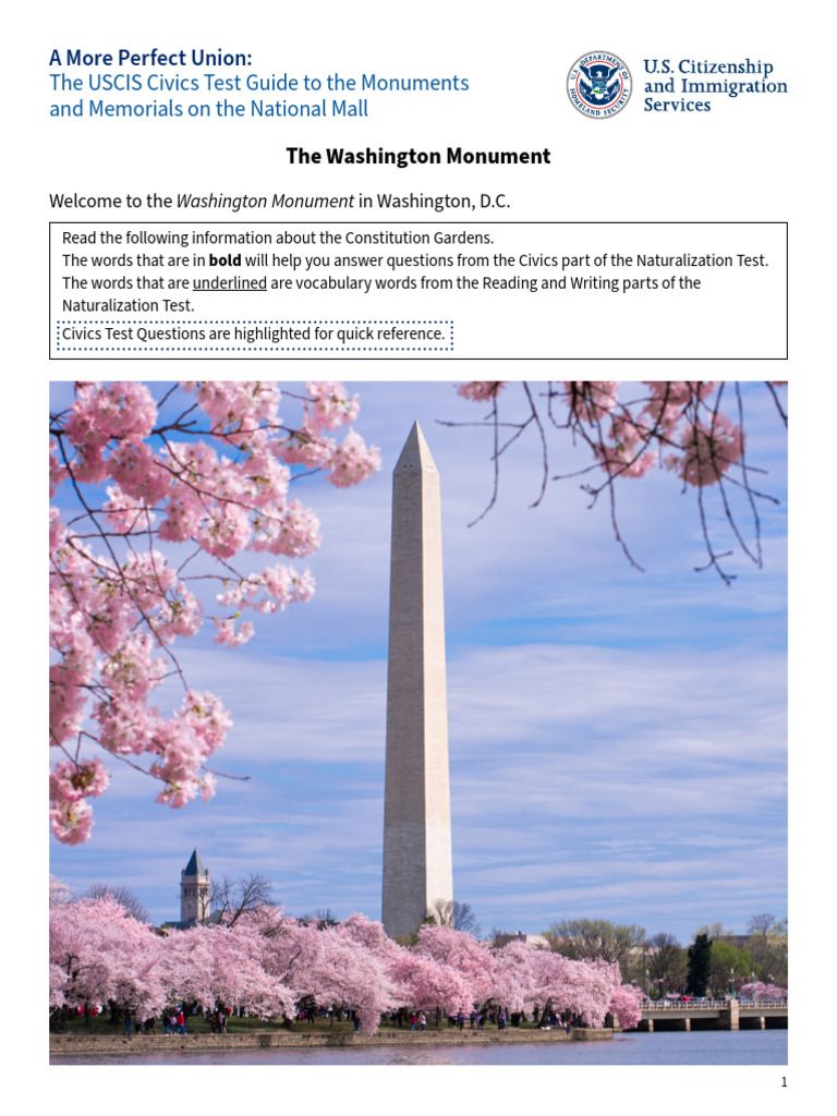 The Washington Monument | PDF | Washington | Independence Day (United ...